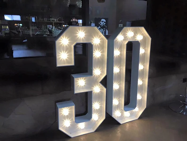 4ft Giant Light Up Numbers - My Signature Party